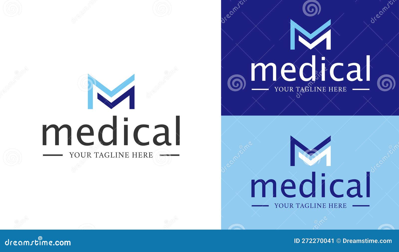 Modern Healthcare Medical Logo. Flat Vector Blue Medical Logo Design ...