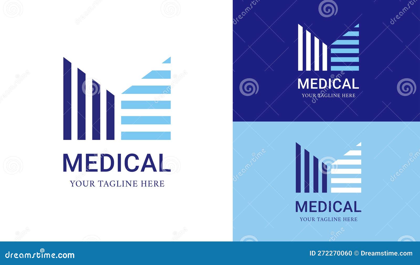 Modern Healthcare Medical Logo. Flat Vector Blue Medical Logo Design ...