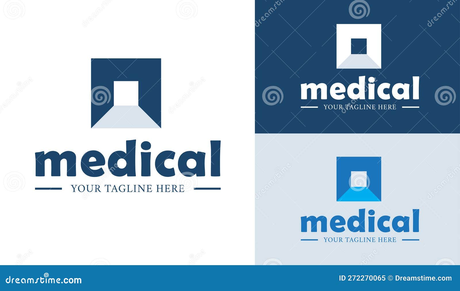 Modern Medical Logo. Flat Vector Blue Medical Logo Design Template ...