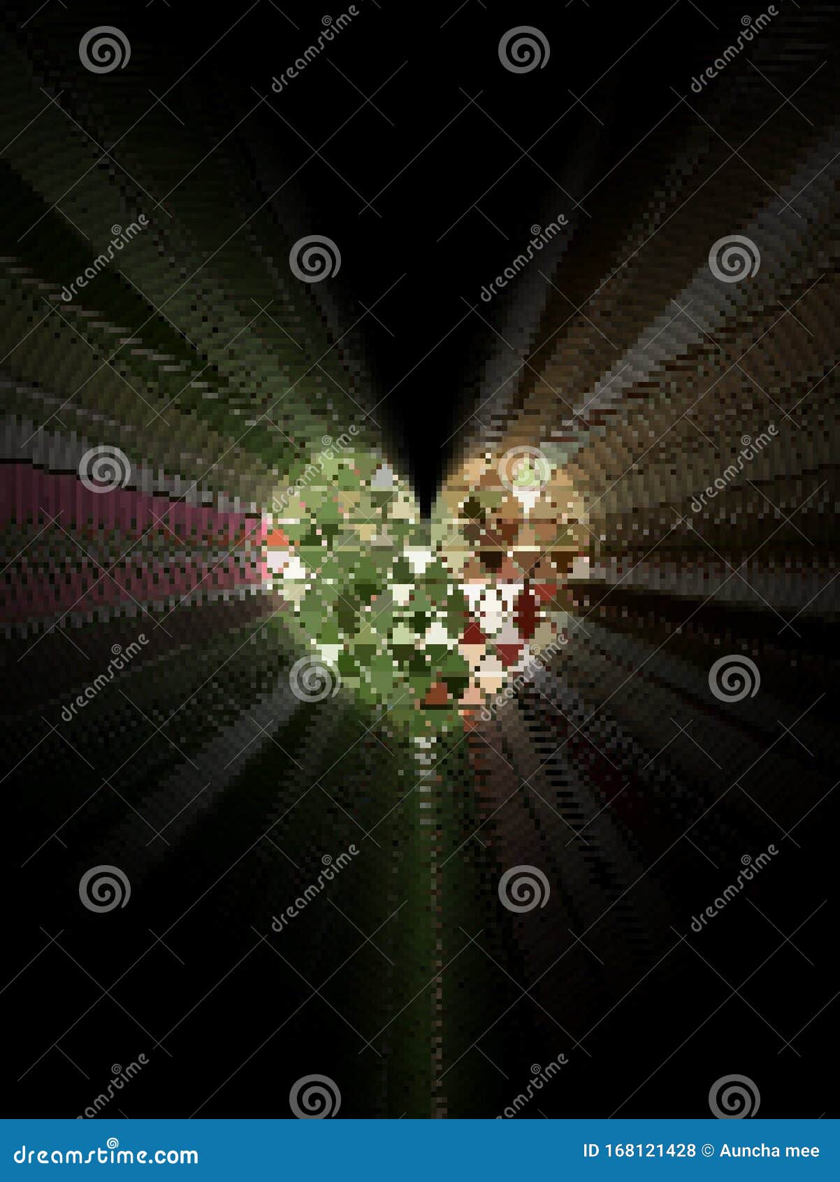 Modern Heart Design Style on Dark Background. Stock Illustration ...