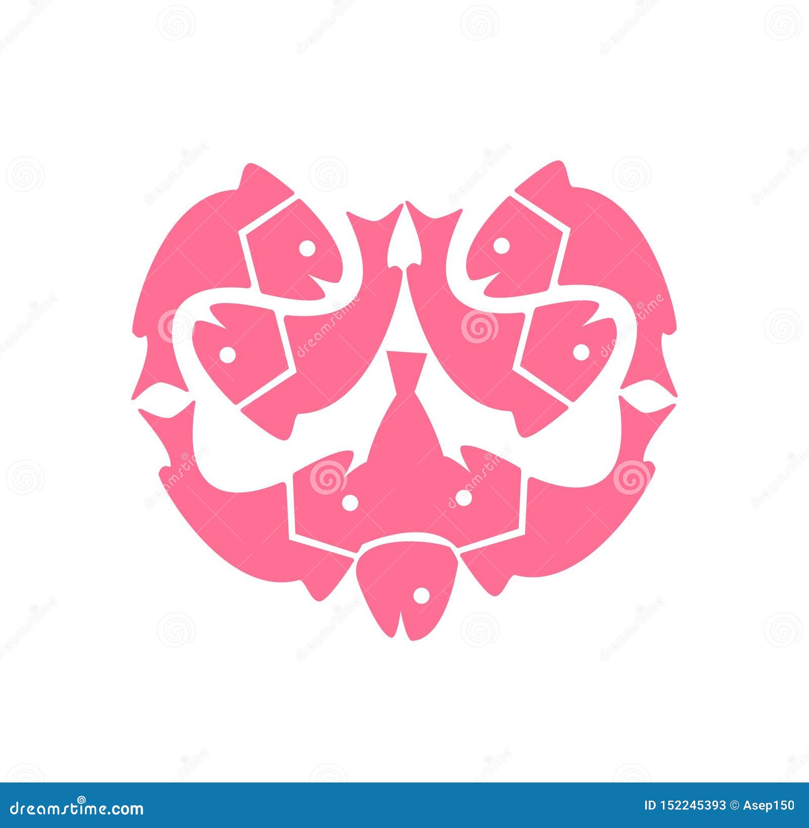 Modern Heart of Fish Vector Logo and Illustration Stock Vector ...