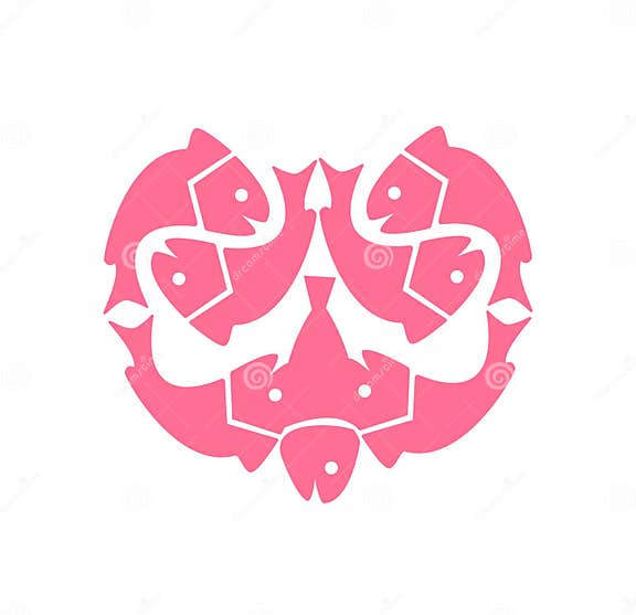 Modern Heart of Fish Vector Logo and Illustration Stock Vector ...