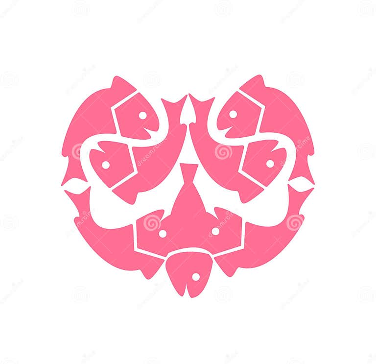 Modern Heart of Fish Vector Logo and Illustration Stock Vector ...