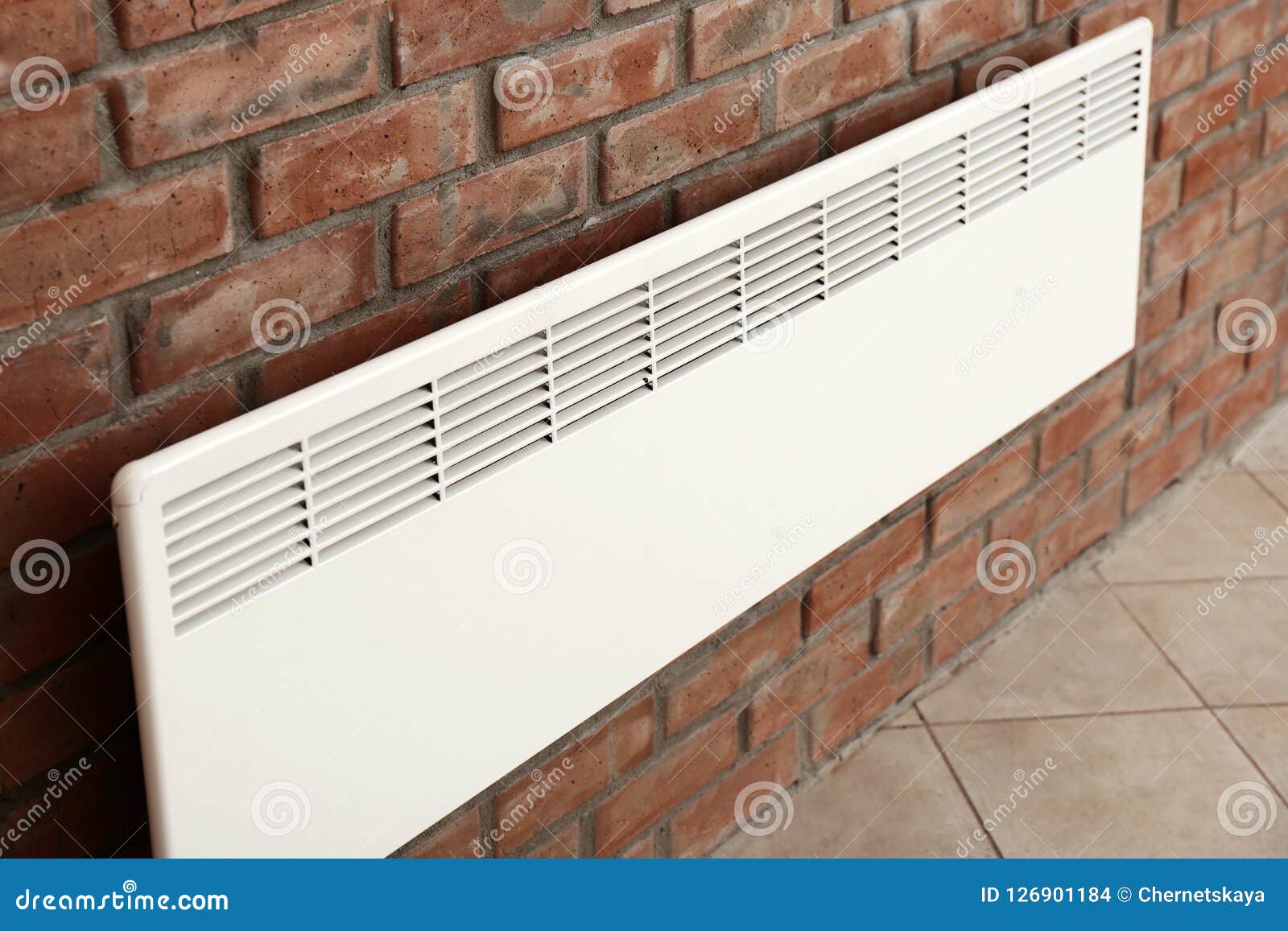 Modern Heating Con on Brick Wall Stock Photo - Image of heating, heat ...