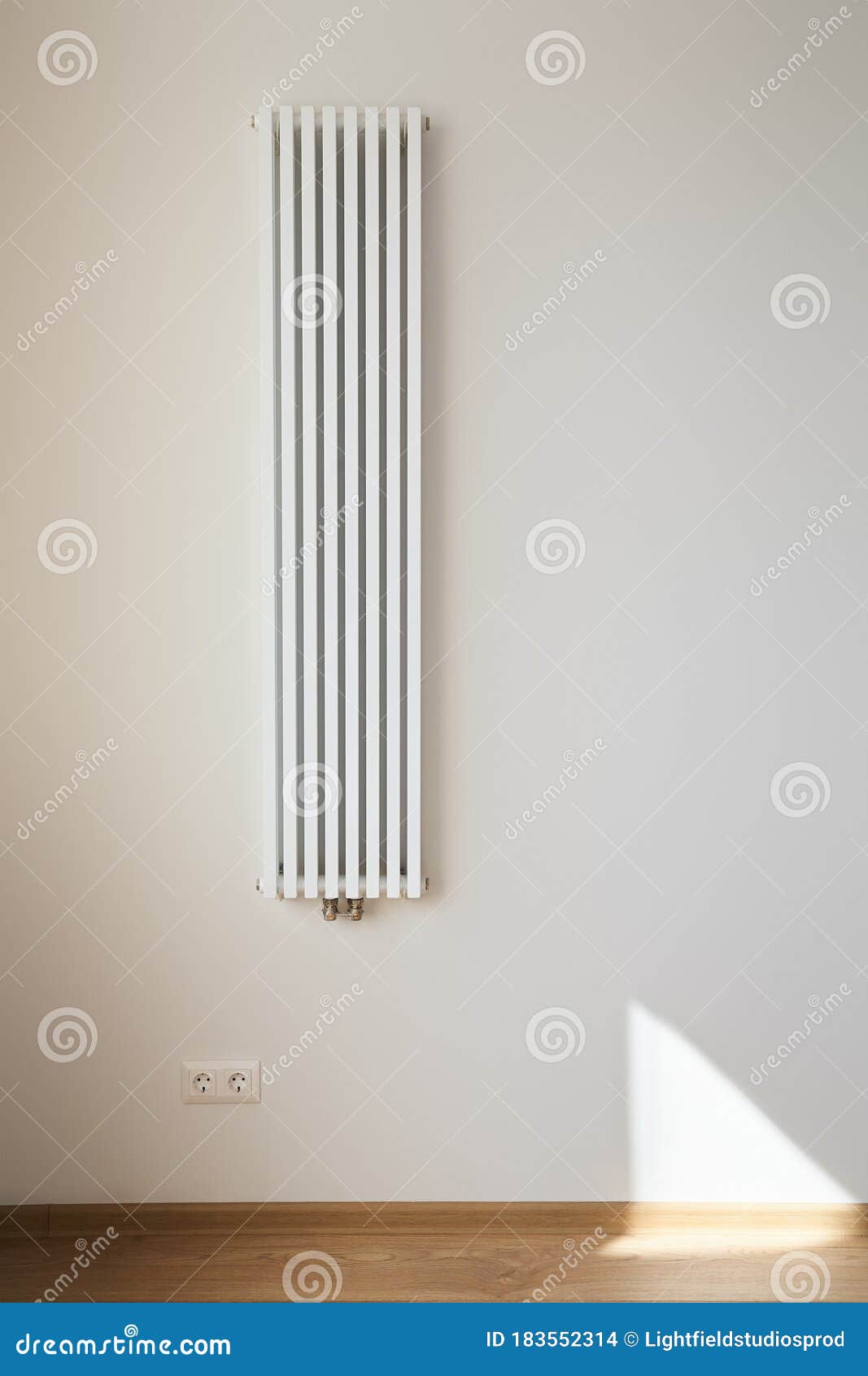 And Modern Heating Radiator Near Wall Stock Photo - Image of power ...