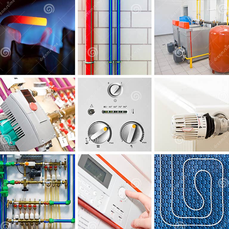 Modern heating system stock image. Image of equipment - 48176953