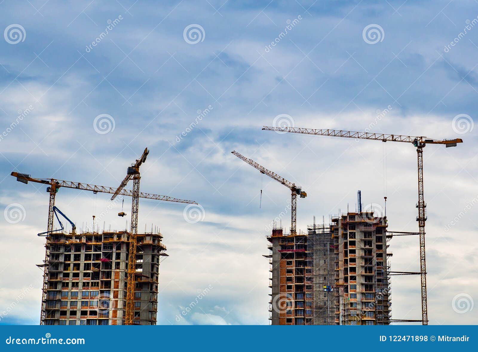 Modern Heavy Building Construction Stock Photo - Image of reinforcement ...