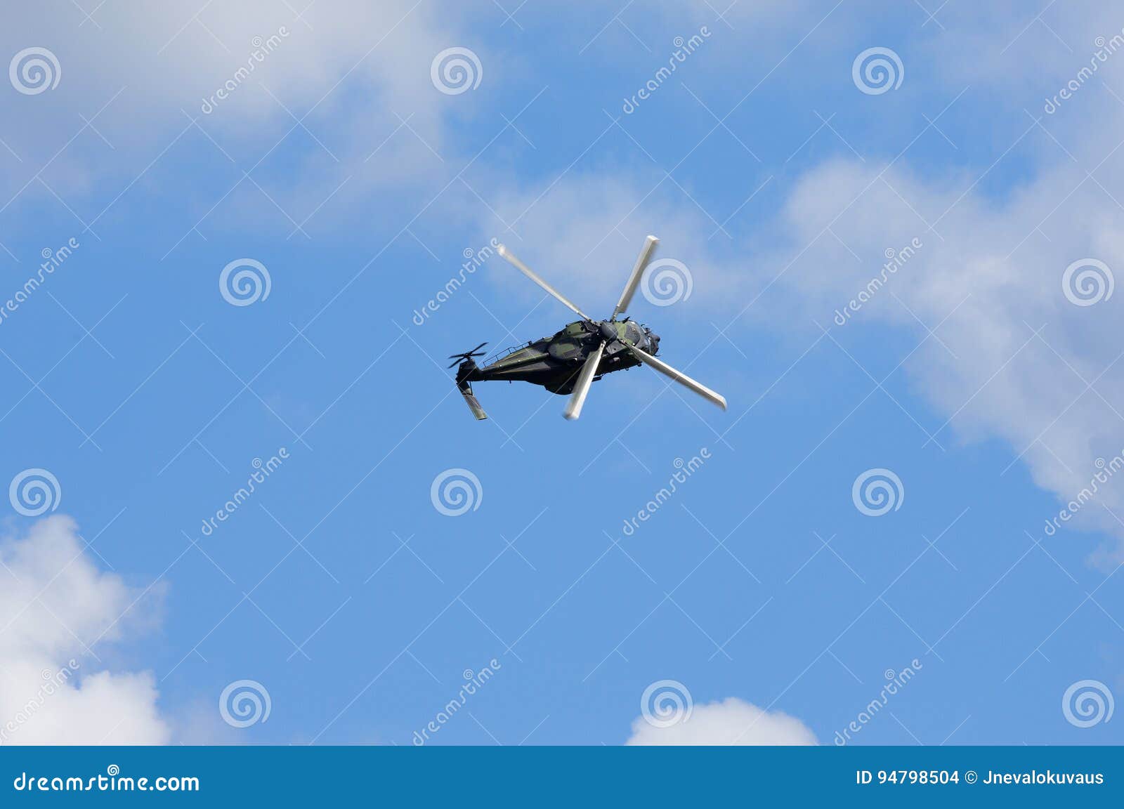Modern helicopter flying stock photo. Image of aviation - 94798504