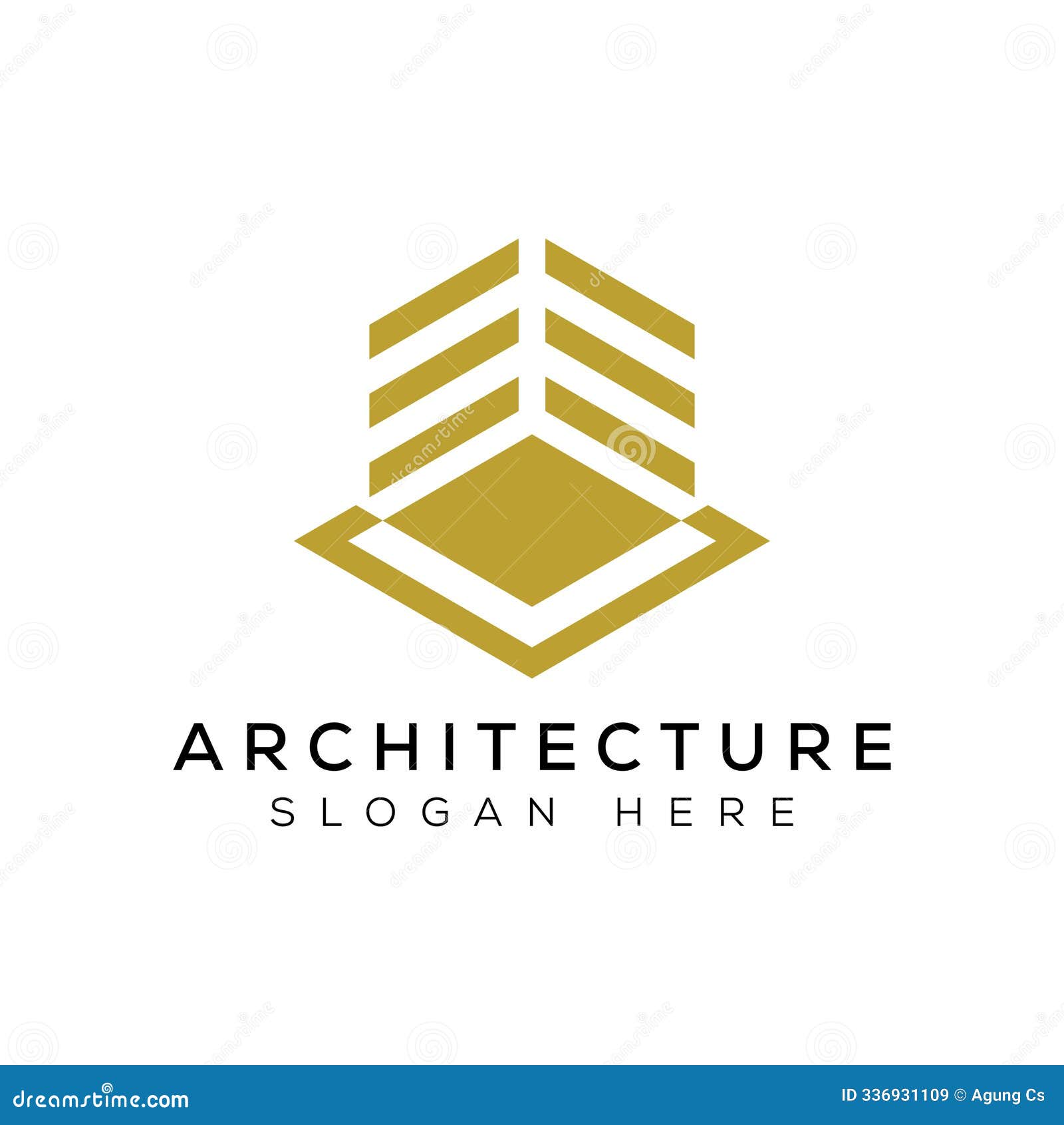 Modern Hexagon with Building Architecture Logo Design Stock ...