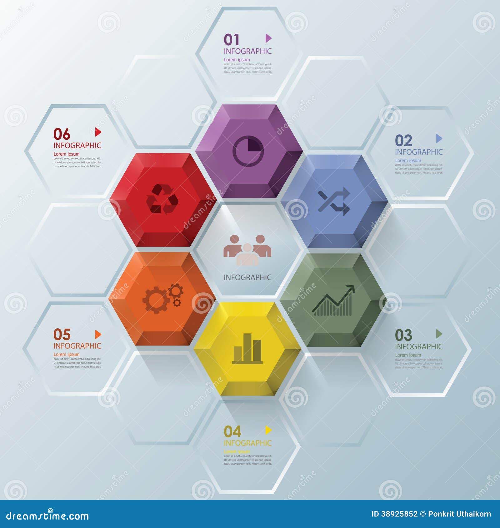 Hexagon Business Stats Logo Design Template Vector. Creative Stats Logo ...