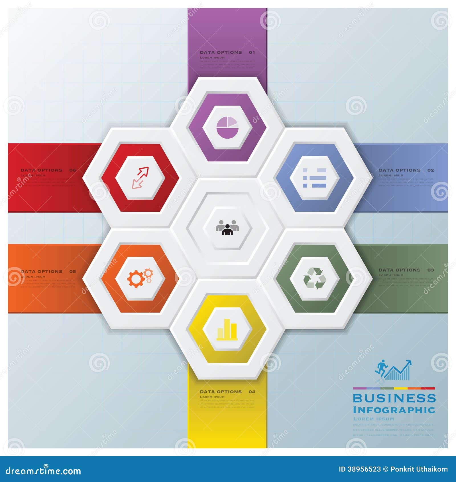 Modern Hexagon Business Infographic Stock Vector - Illustration of ...
