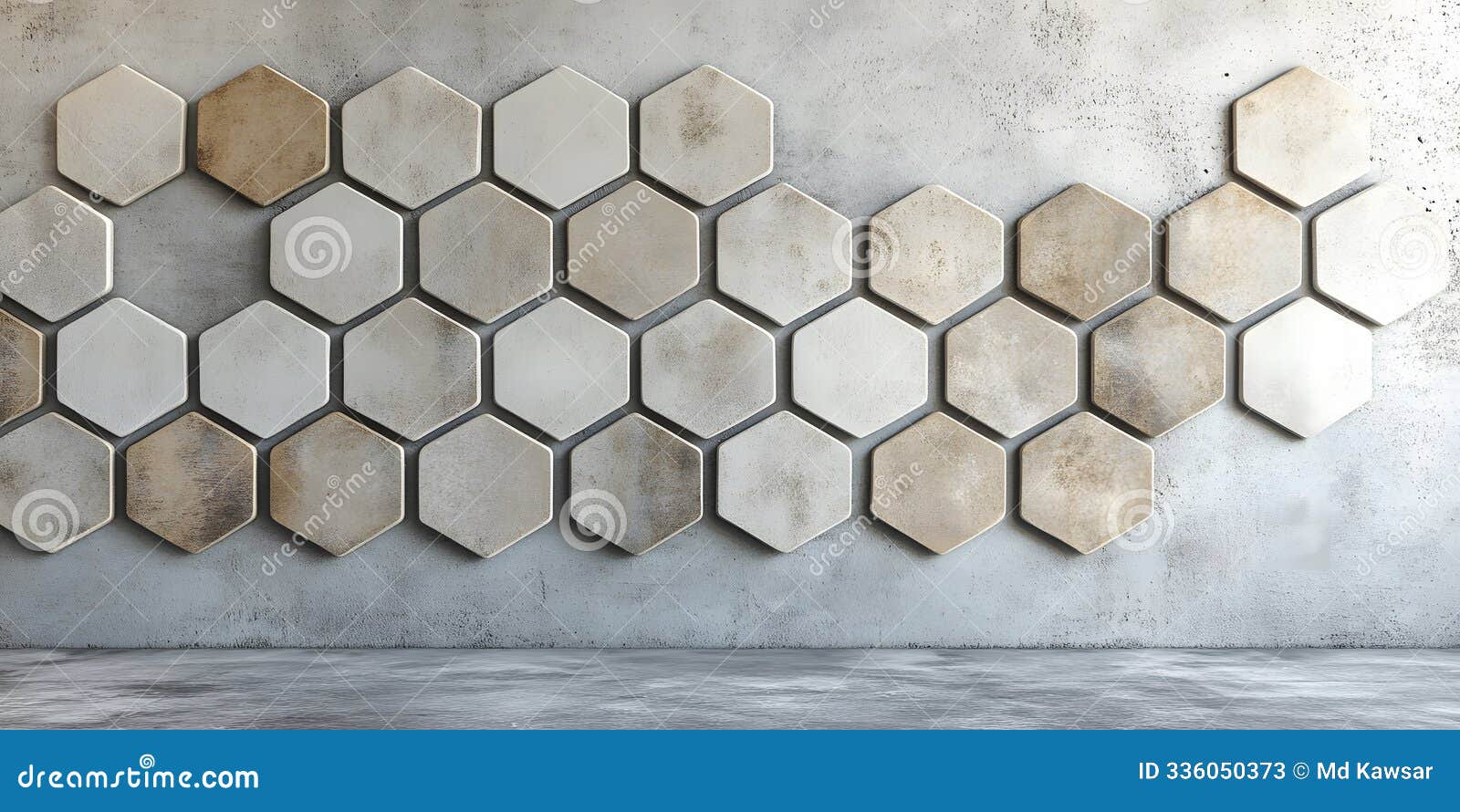 Modern Hexagon Ceramic Tiles Wall Cladding Stock Illustration ...