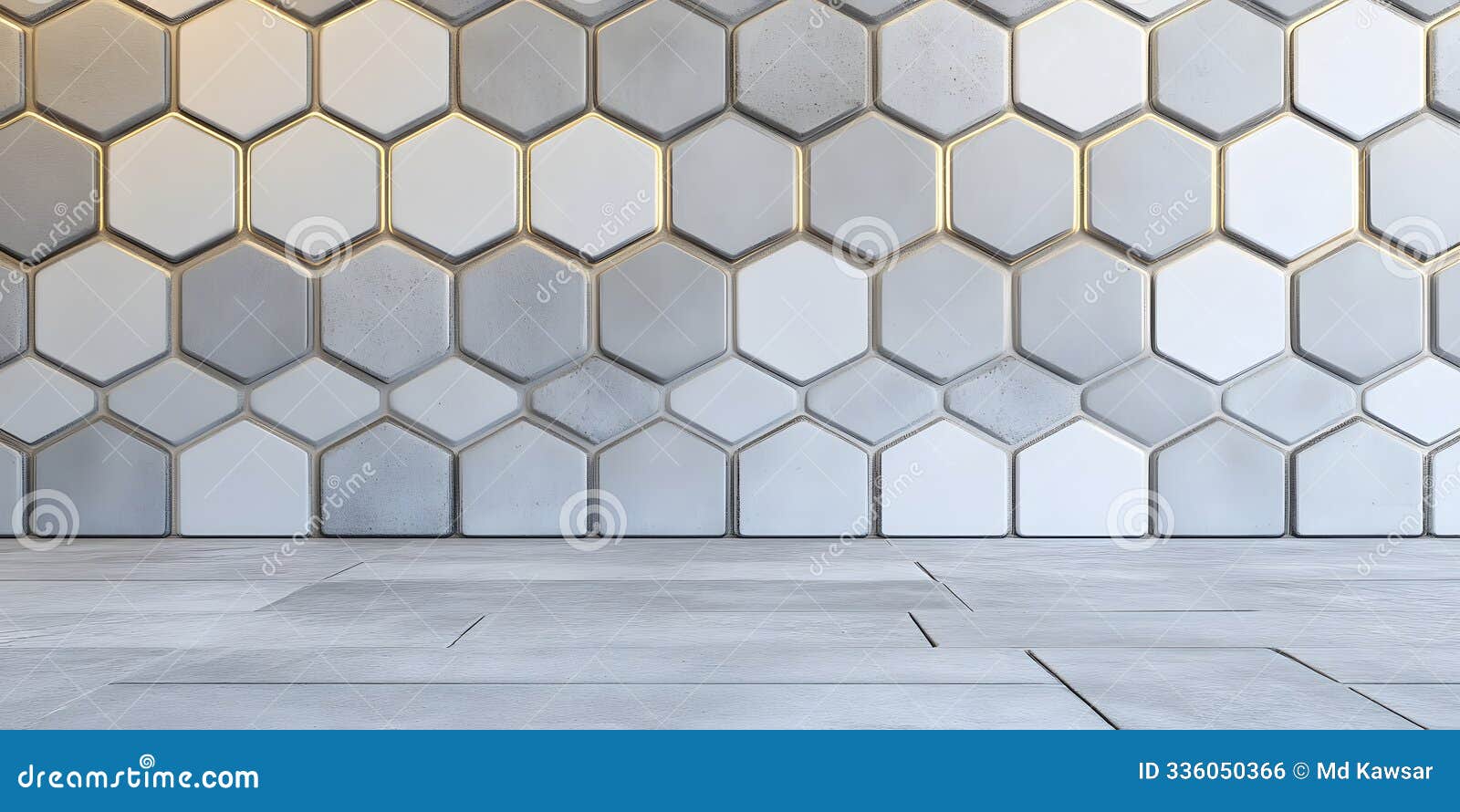 Modern Hexagon Tile Wall & Floor Design Stock Illustration ...