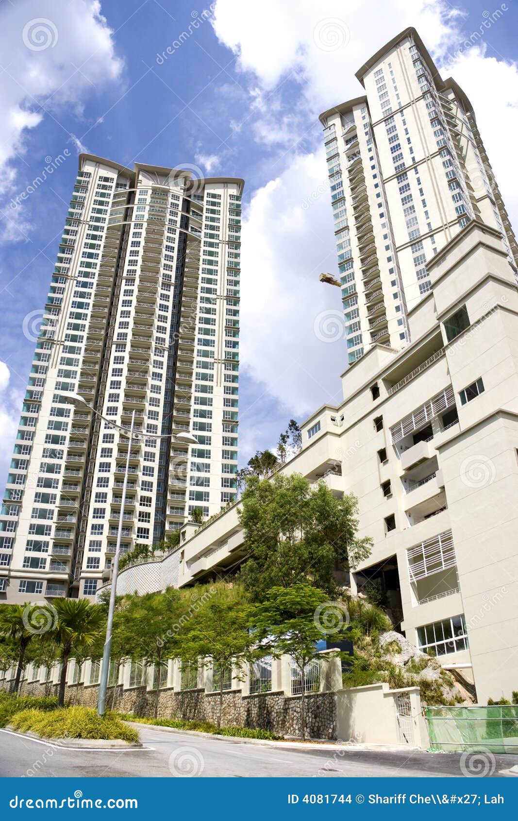 Modern Hi-Rise Apartments stock photo. Image of modern - 4081744