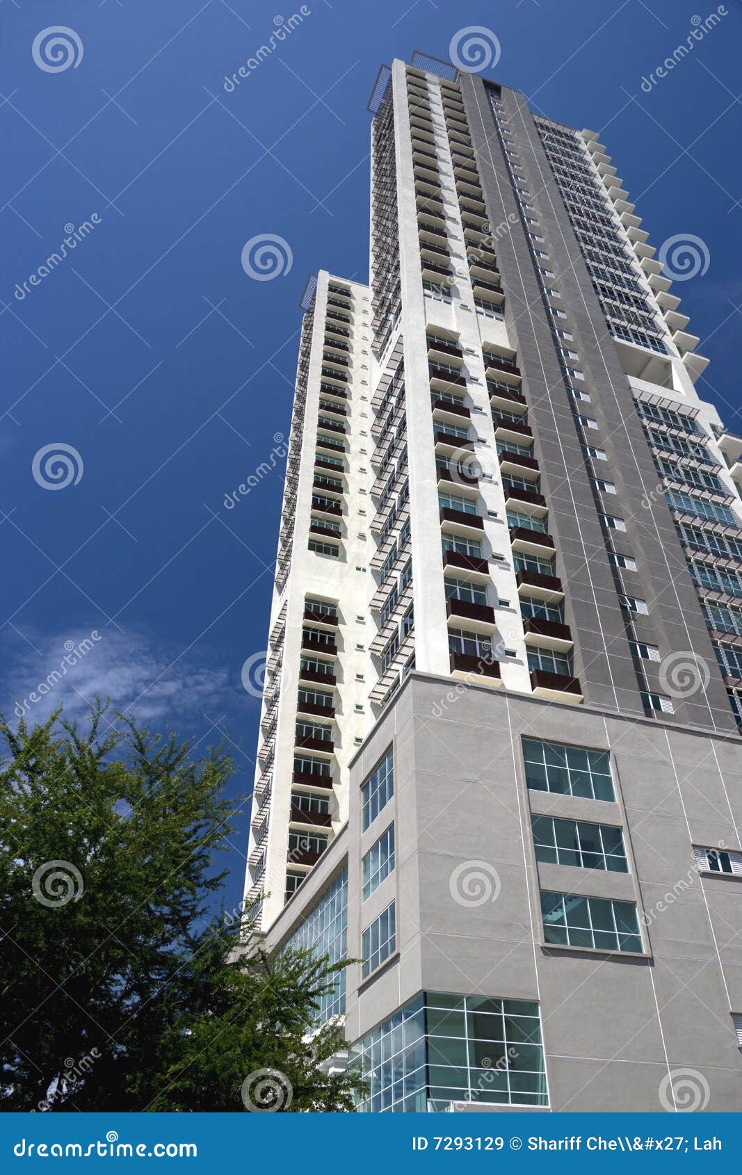 Modern Hi-Rise Apartments stock image. Image of residential - 7293129