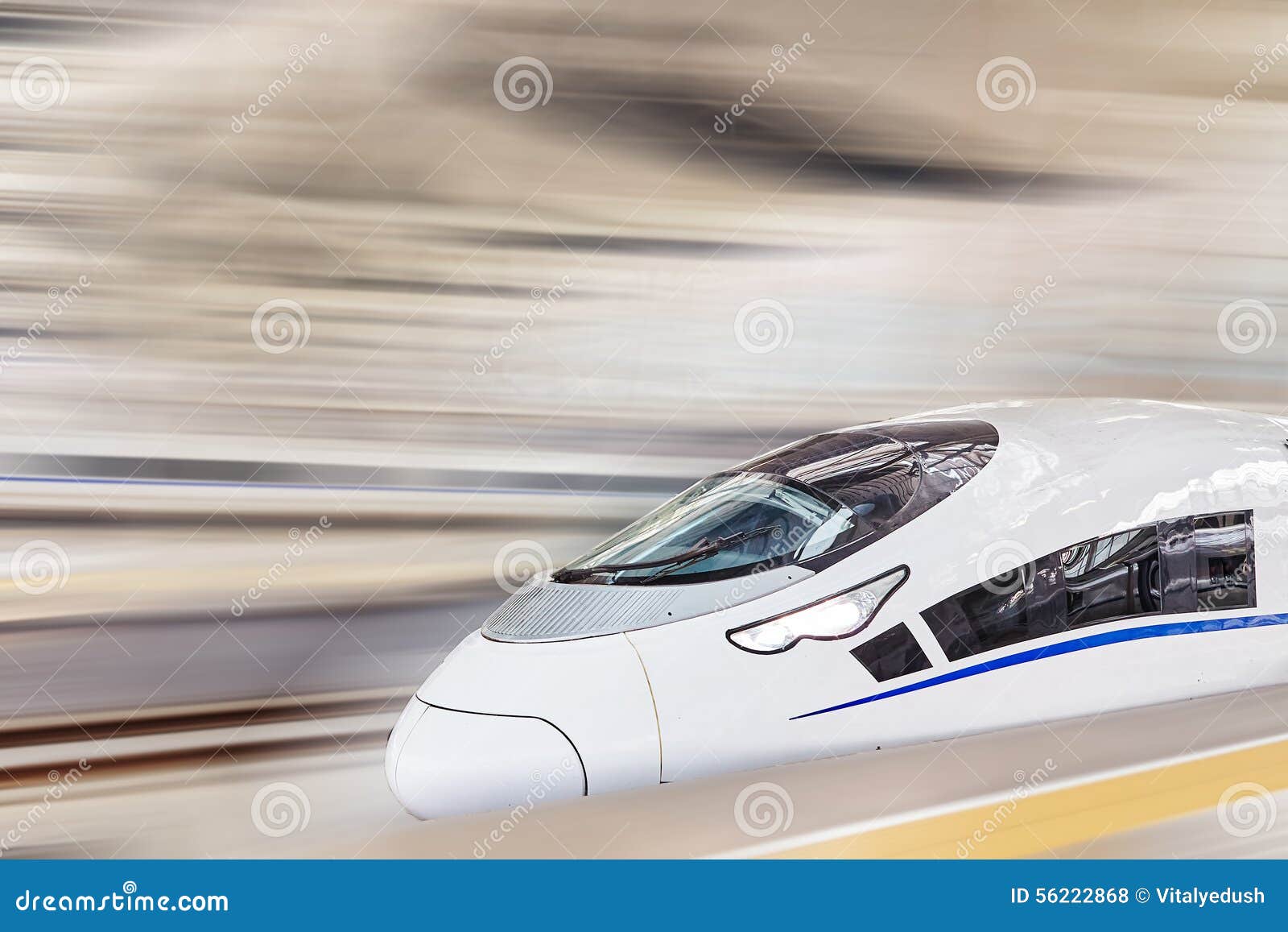 Modern Hi-Speed Passenger Train. Stock Photo - Image of fast, high ...