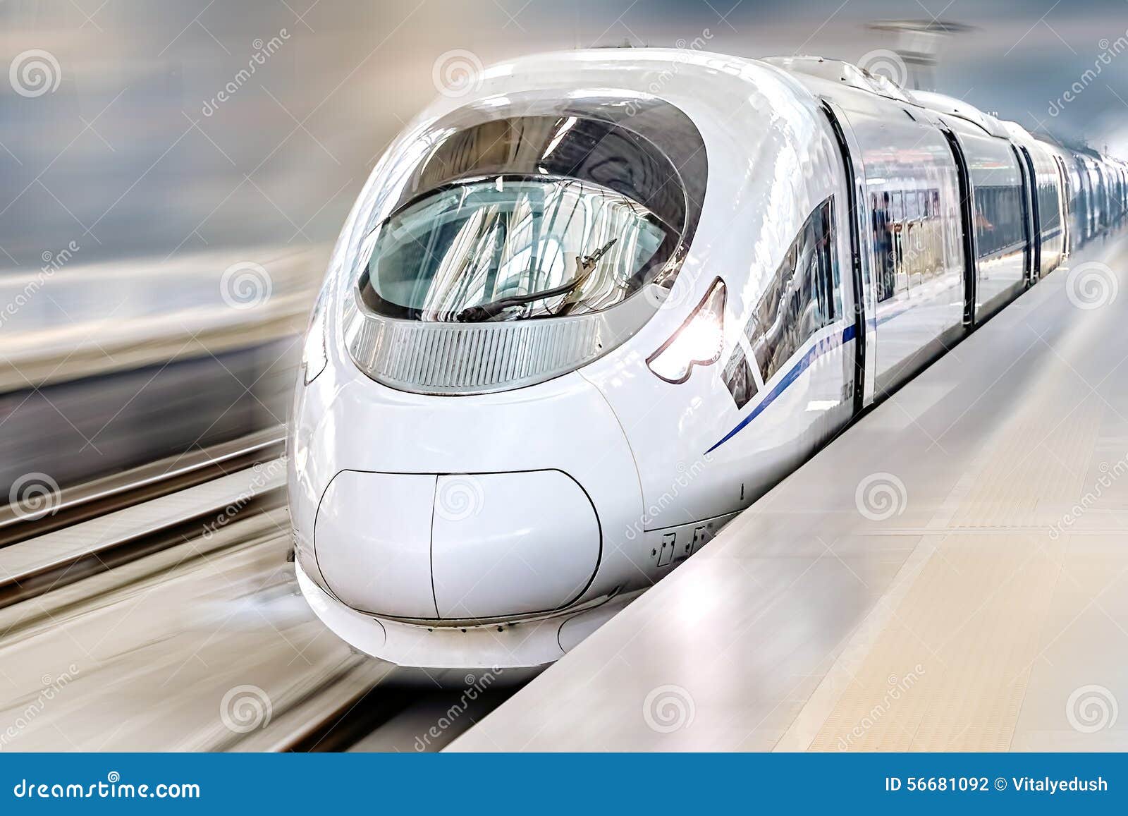 Modern Hi-Speed Passenger Train. Stock Photo - Image of china, asian ...