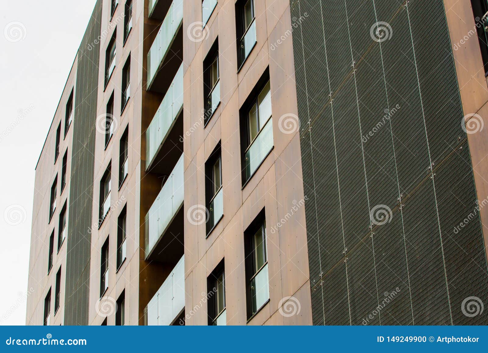 Modern Hi-tech Architecture Concept. High-rise Brown Texture Stock ...