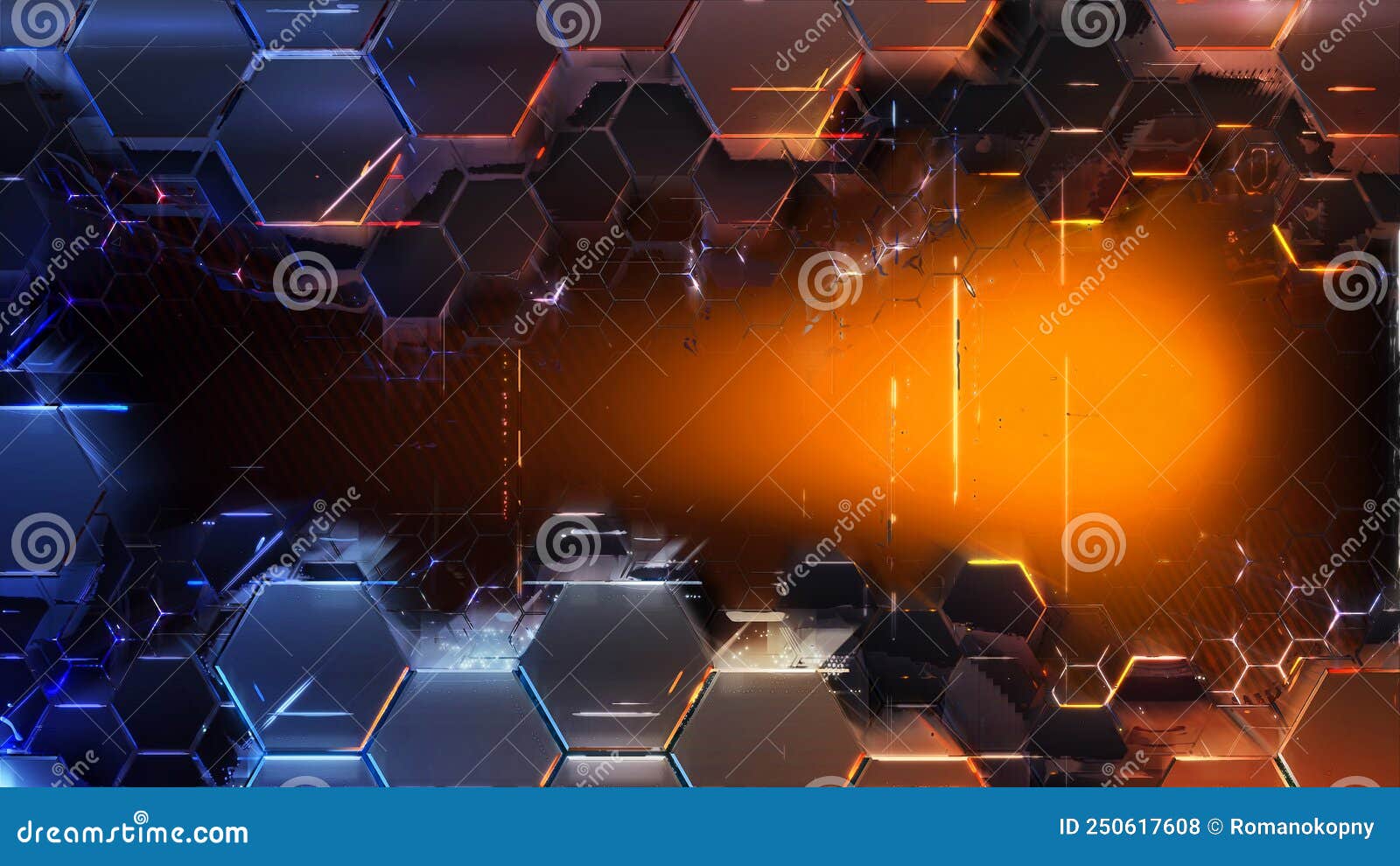 Modern Hi-tech Background with Hexagonal Honeycomb Structures Stock ...