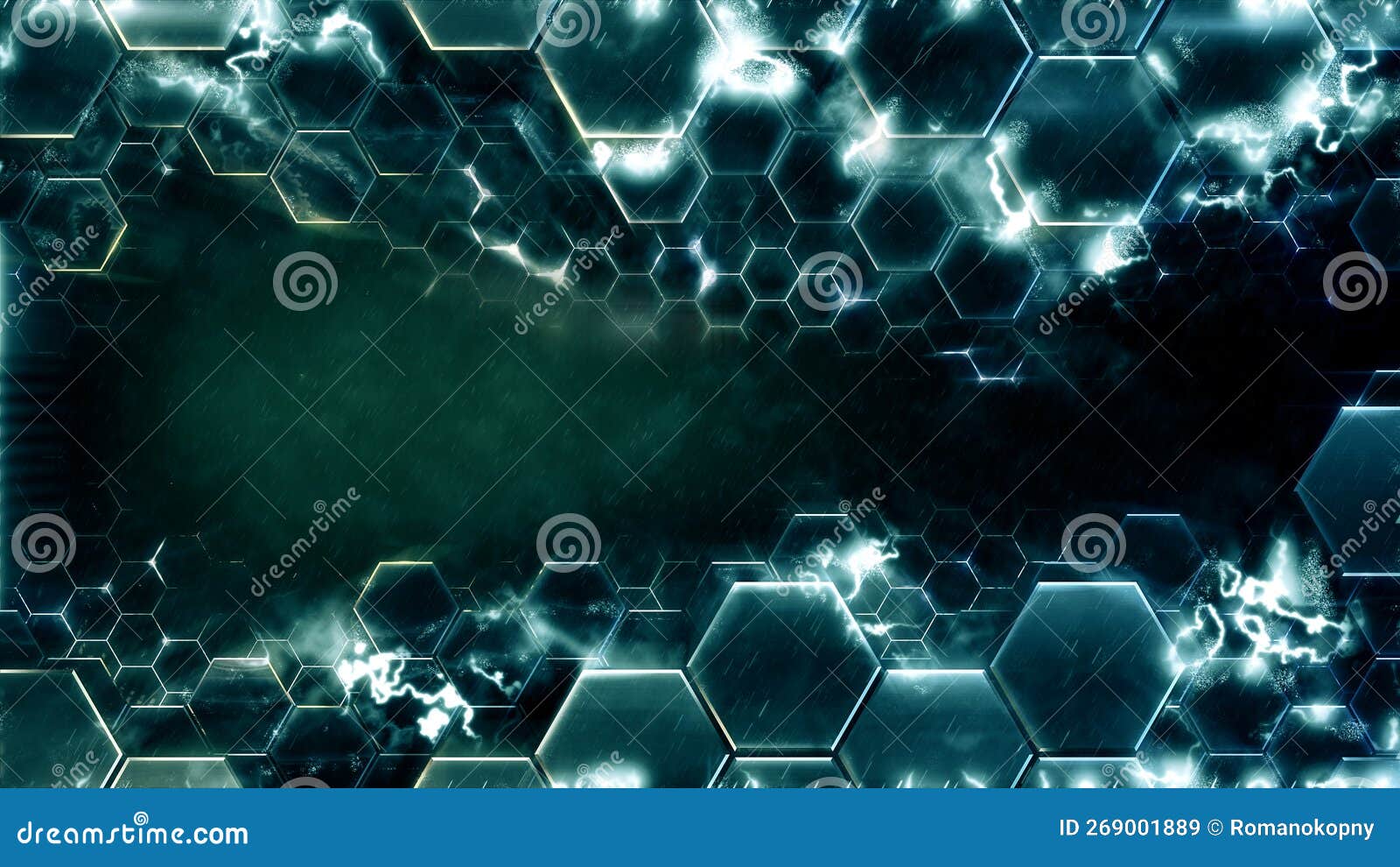 Modern Hi-tech Composition with Pentagonal Honeycomb Structures Stock ...