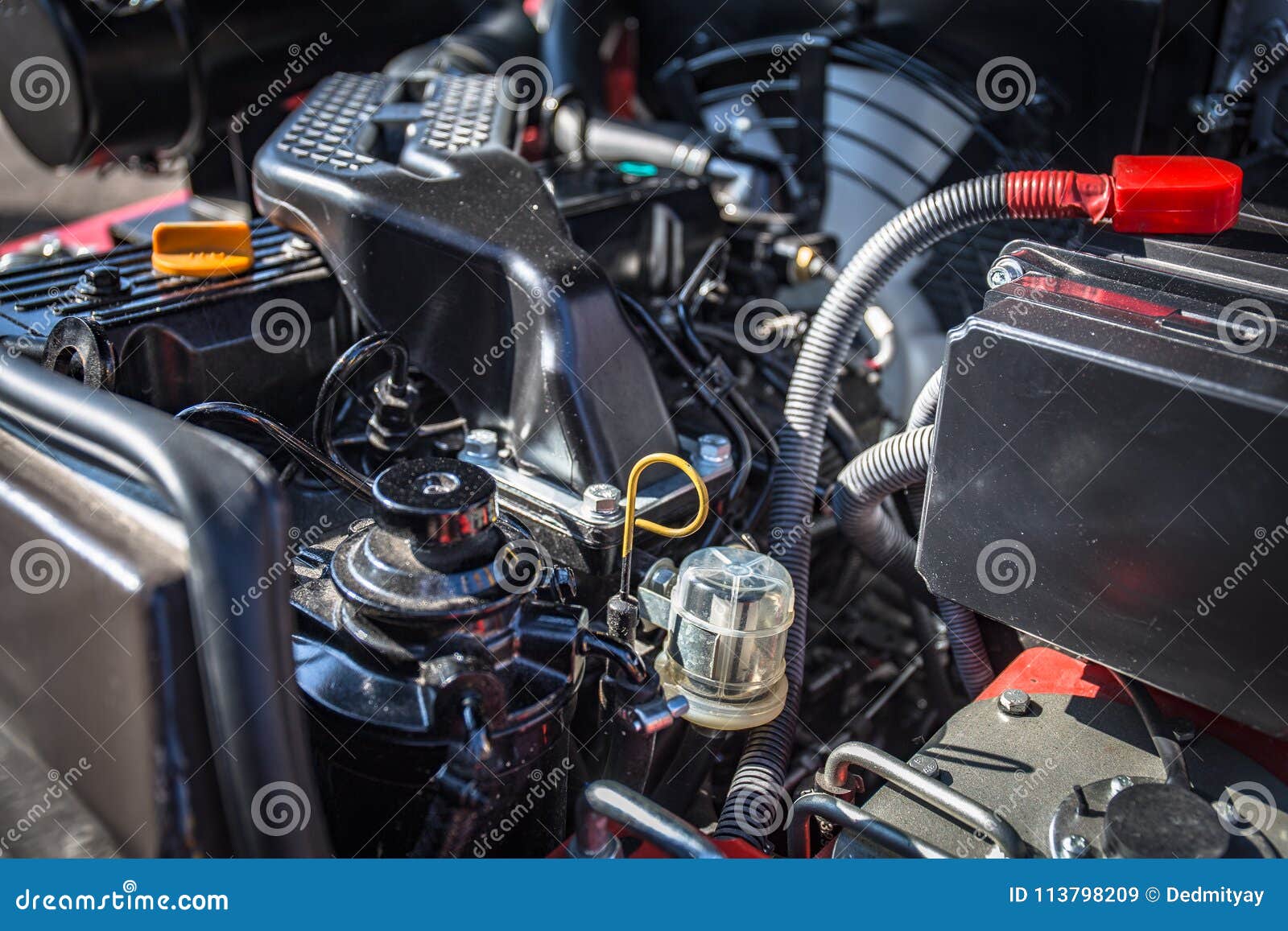 Modern Hi-tech Engine or Motor of Industrial Loader or Combine Vehicle ...