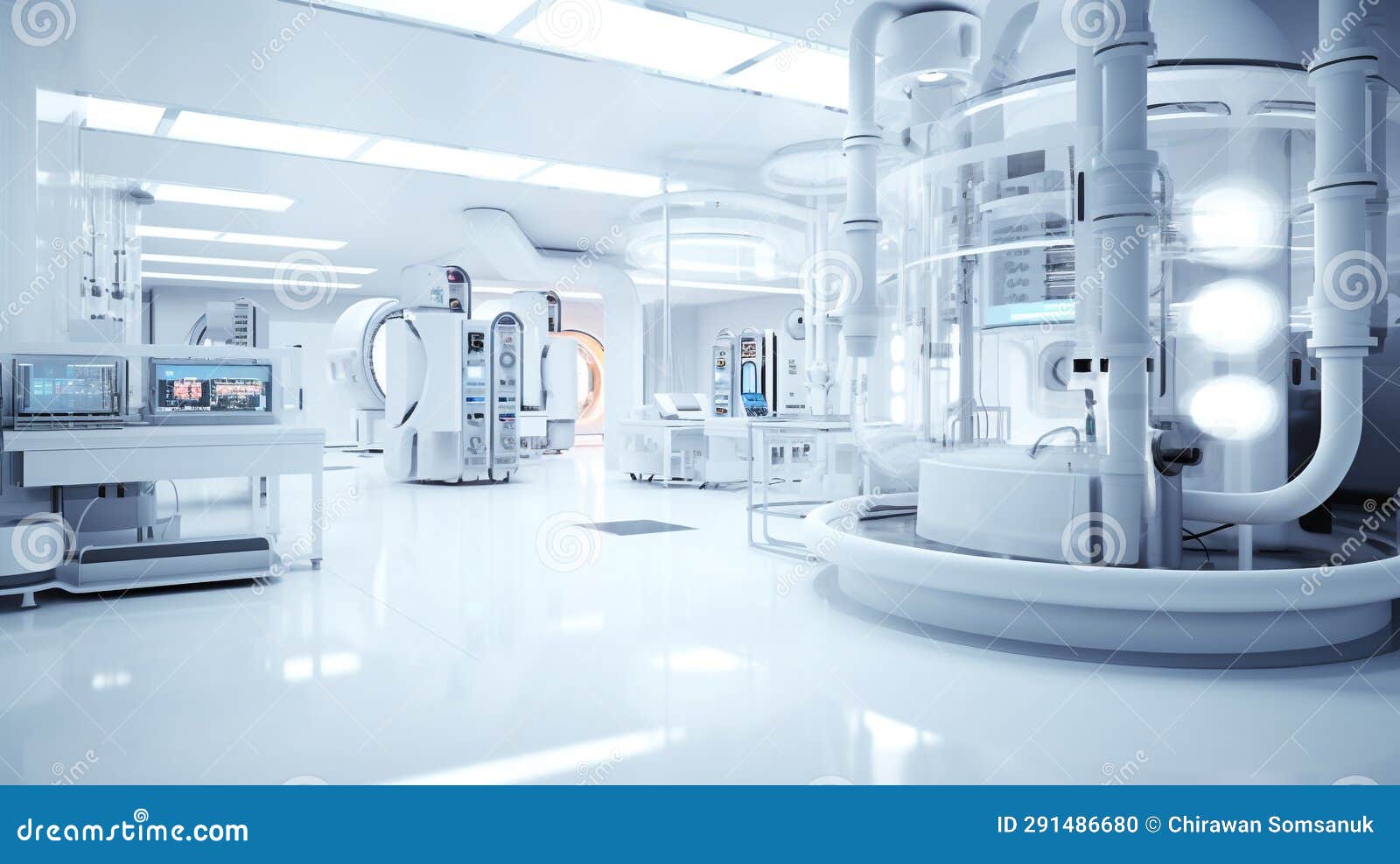 Modern Hi-tech Laboratory Science Stock Illustration - Illustration of ...