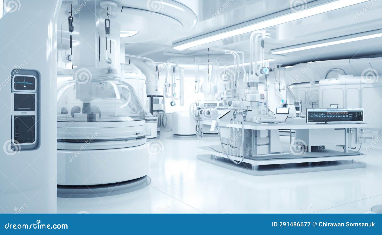 Modern Hi-tech Laboratory Science Stock Illustration - Illustration of ...