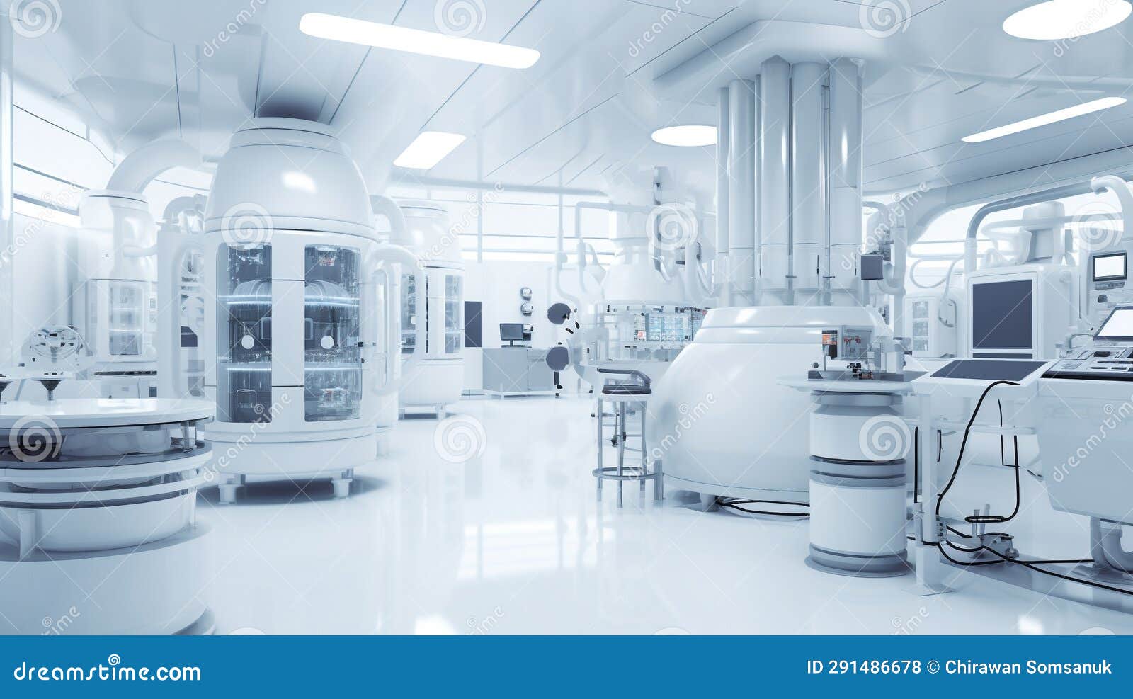 Modern Hi-tech Laboratory Science Stock Illustration - Illustration of ...