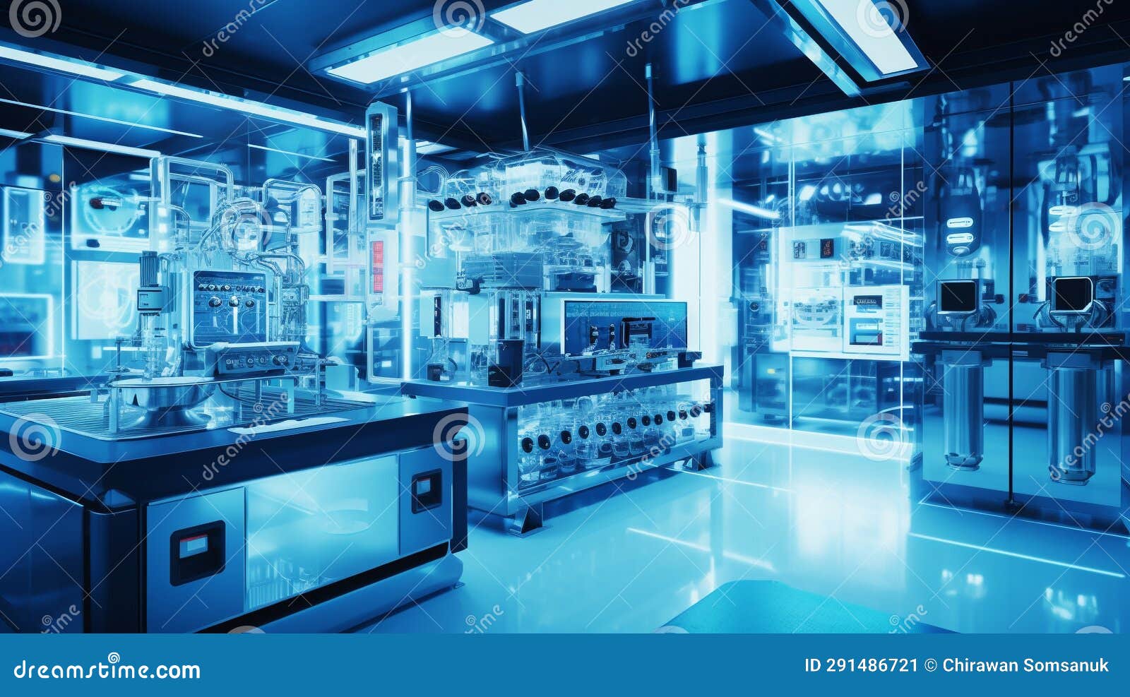 Modern Hi-tech Laboratory Science Stock Illustration - Illustration of ...