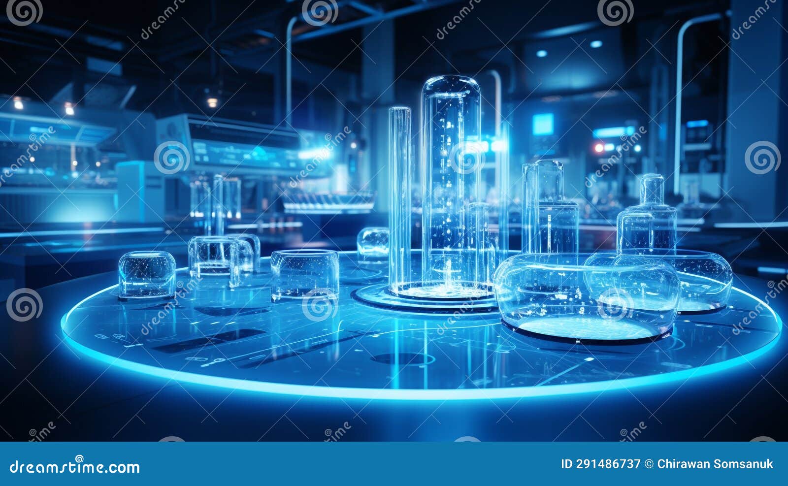 Modern Hi-tech Laboratory Science Stock Illustration - Illustration of ...