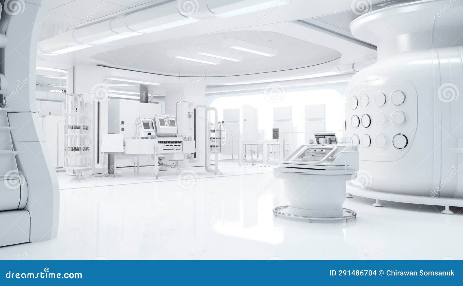 Modern Hi-tech Laboratory Science Stock Illustration - Illustration of ...