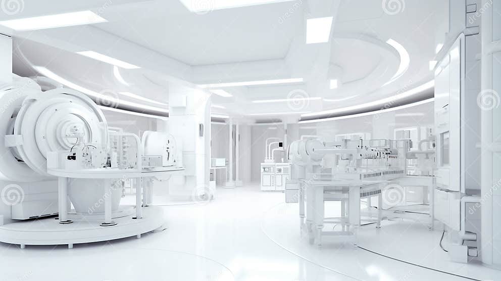 Modern Hi-tech Laboratory Science Stock Illustration - Illustration of ...