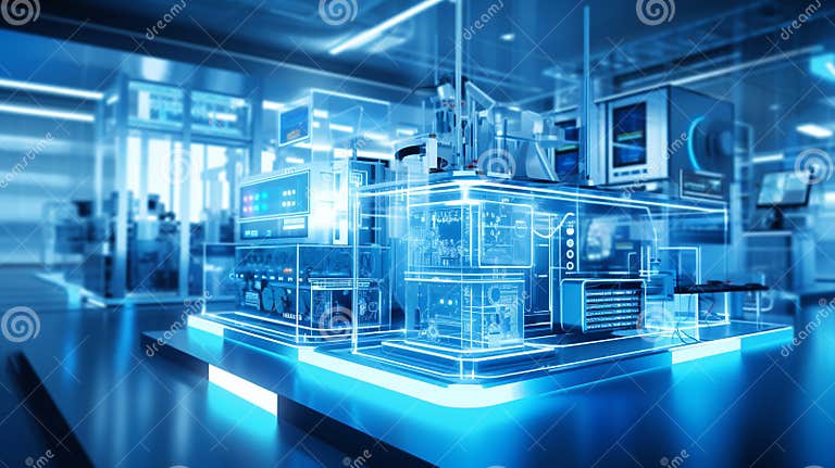 Modern Hi-tech Laboratory Science Stock Illustration - Illustration of ...