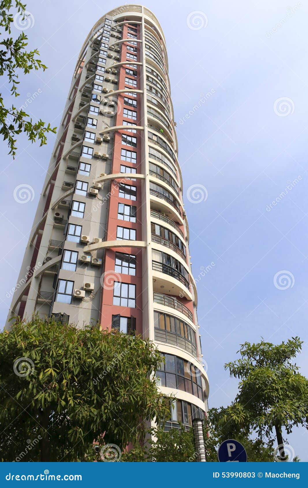 Modern high building stock image. Image of headquarters - 53990803