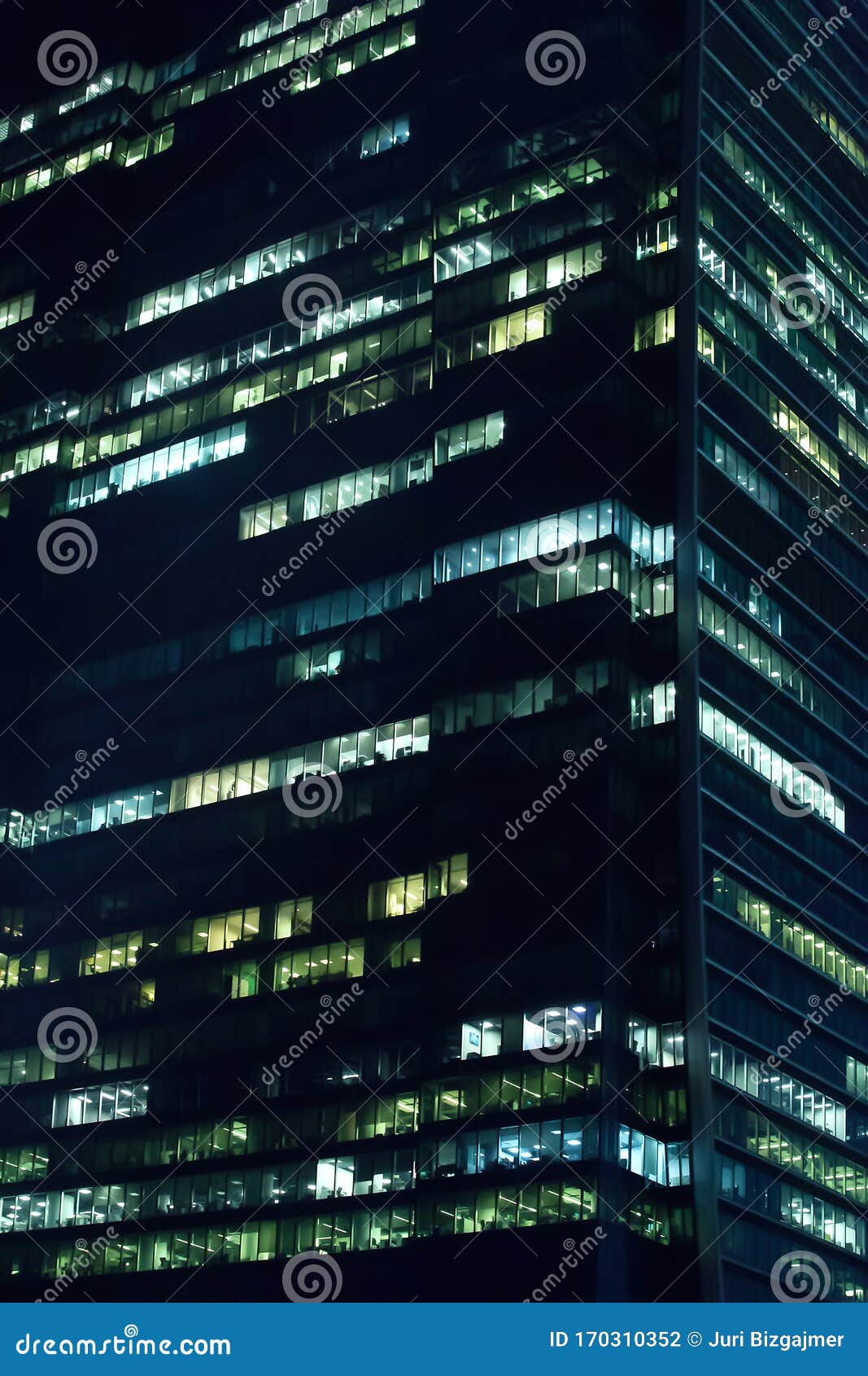 Corporate Building at Night Stock Photo - Image of structure, blue ...