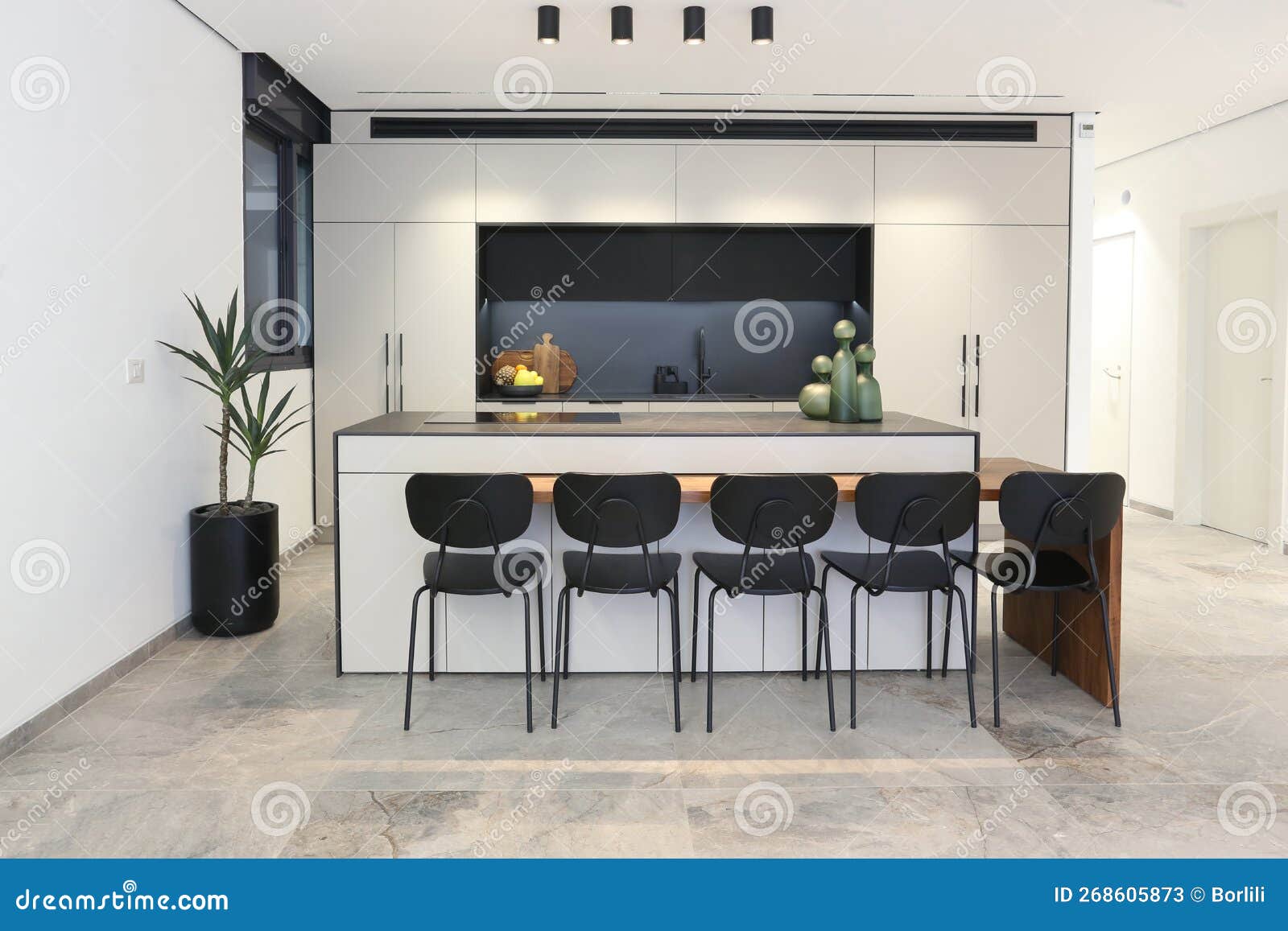 Modern High End Luxury Kitchen Stock Image - Image of household ...