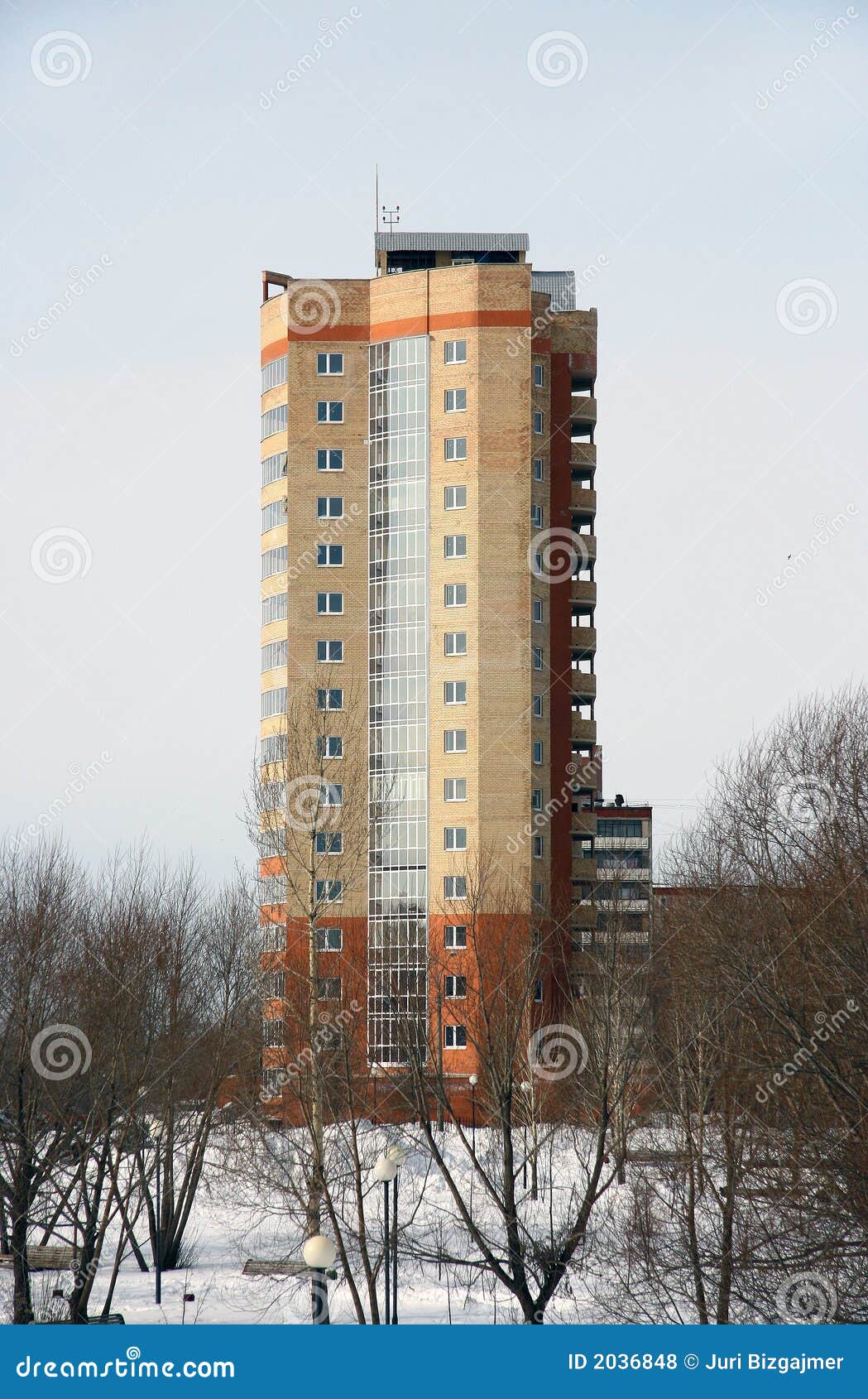 High Multi-storey Residential Building. The Building Is In Arabic Style ...