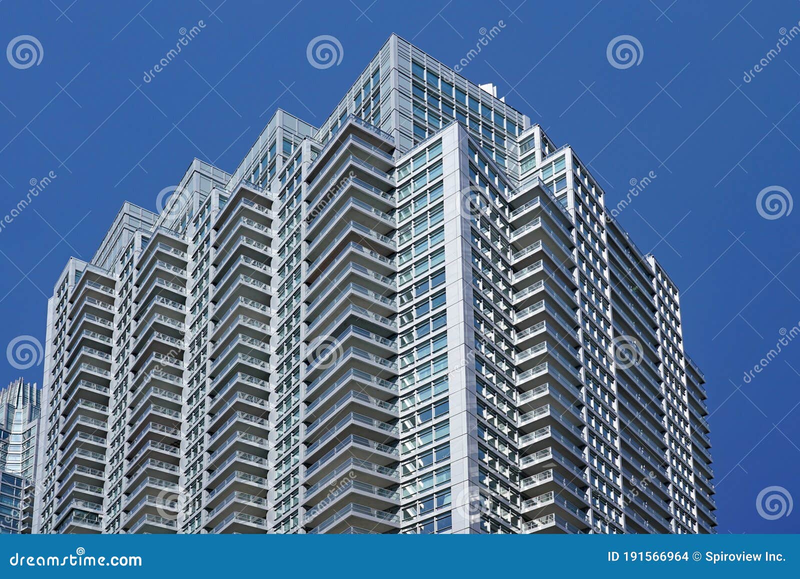 Modern High Rise Apartment Building Stock Photo - Image of architecture ...