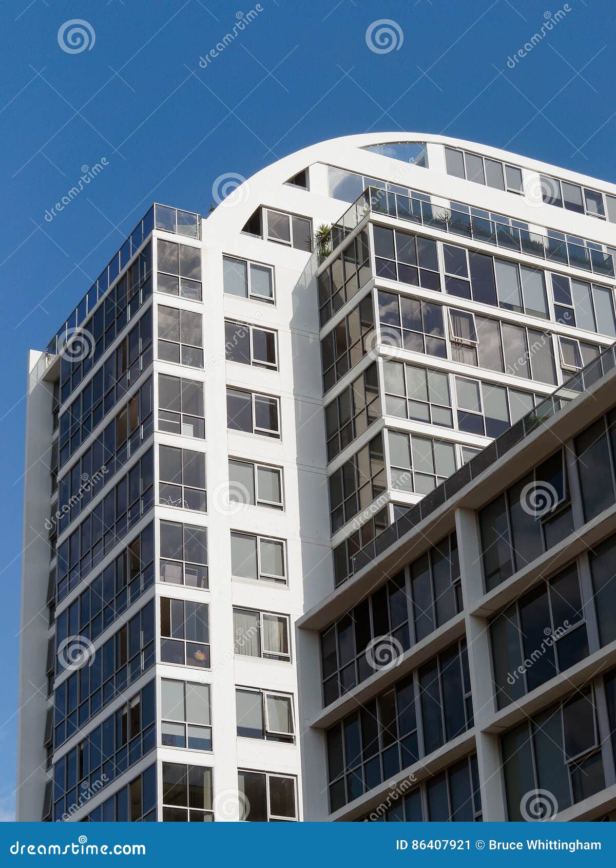 Modern High Rise Apartment Building Stock Image - Image of building ...