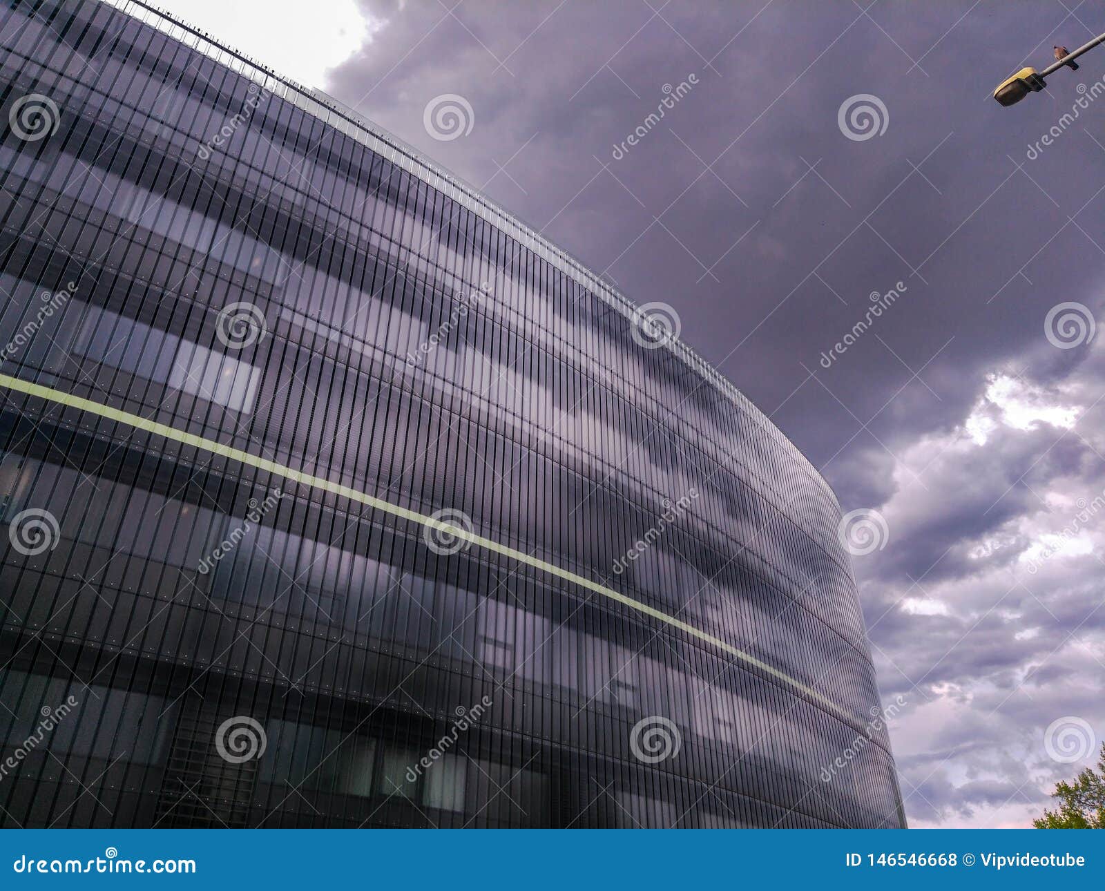 Modern High-rise Building Against a Cloudy Sky in Prague Editorial ...