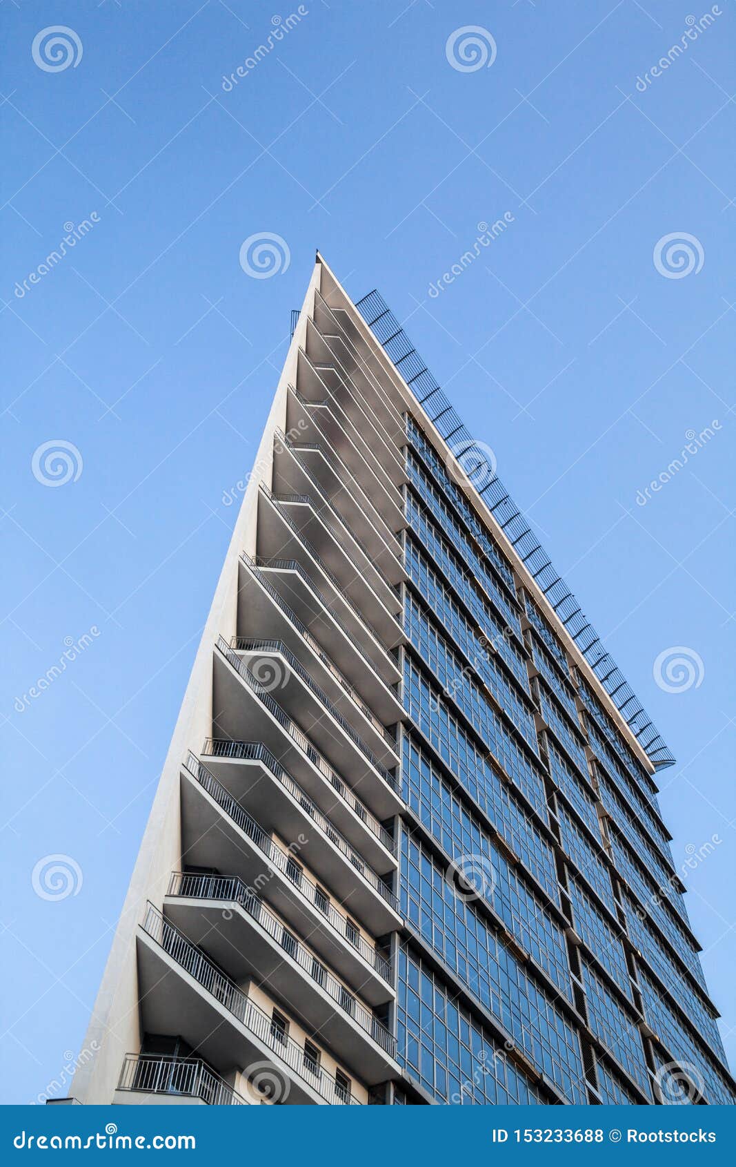 Modern high-rise building stock photo. Image of lines - 153233688