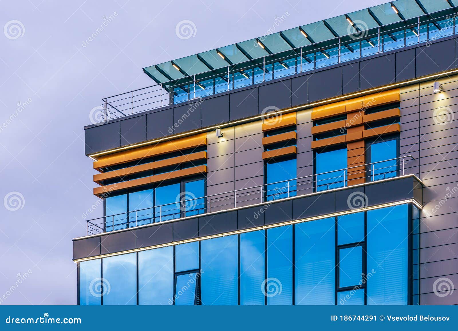 Modern High-rise Building with a Glass Facade Stock Image - Image of ...
