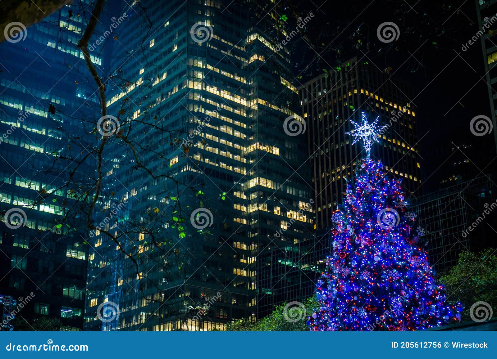 High-rise Building with Illuminated Windows and Brightly Glowing ...