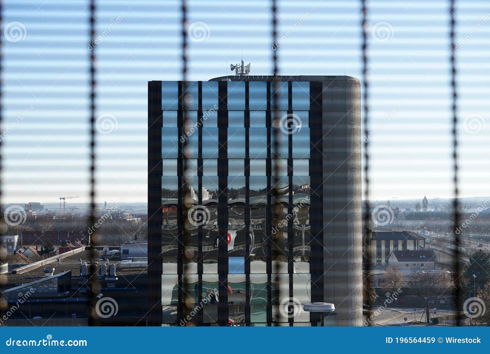 Modern High Rise Building with Mirror Windows Stock Image - Image of ...