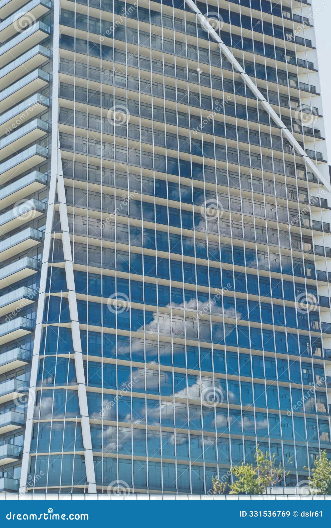 Modern High-Rise Building with Reflective Glass Stock Image - Image of ...