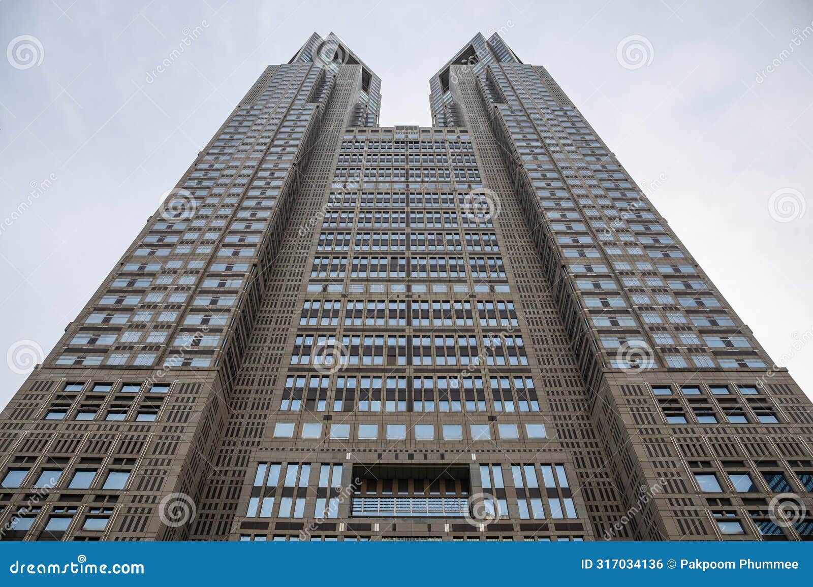 A Modern High-rise Building with a Simple Design of Square Bars is ...