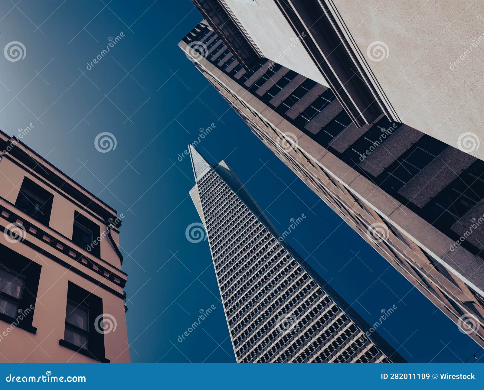 Modern High-rise Buildings among an Urban Skyline Stock Image - Image ...