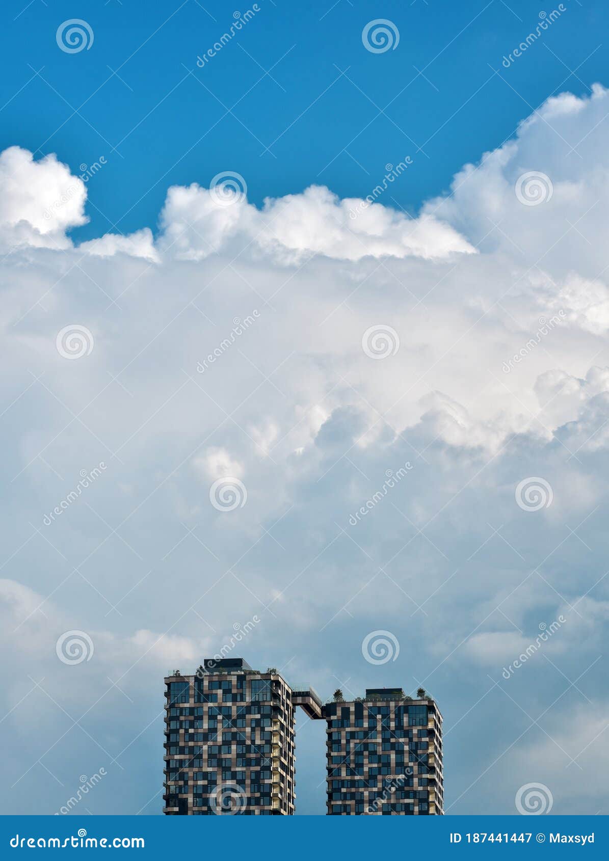 Modern High-rise in the Clouds Stock Image - Image of modern, landscape ...