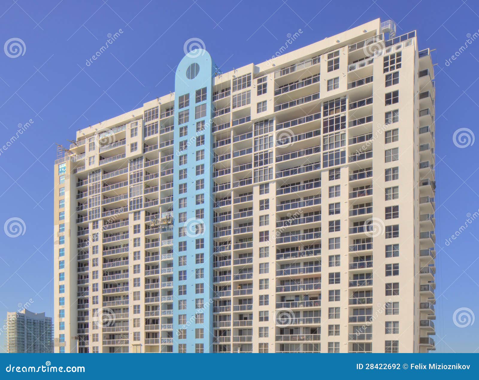Modern High-rise Condominium Stock Photo - Image of condo, blue: 28422692
