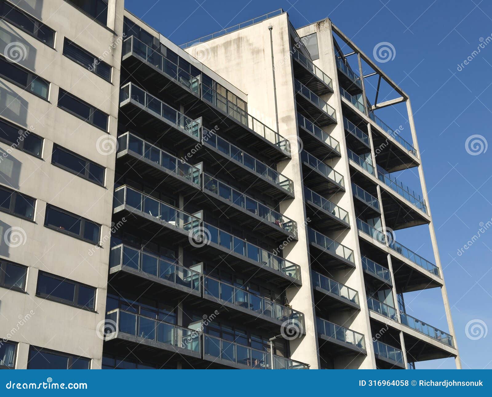 Modern High Rise Flats at New Development Stock Photo - Image of income ...